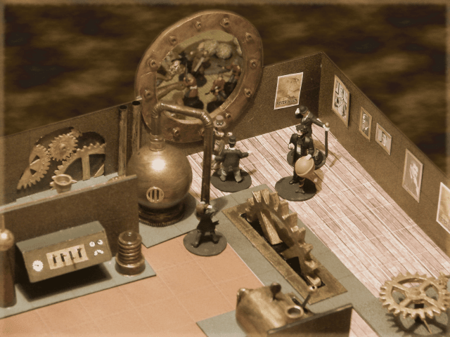 Steampunk diorama created from scratchbuilt gaming terrain | Shaper & Maker